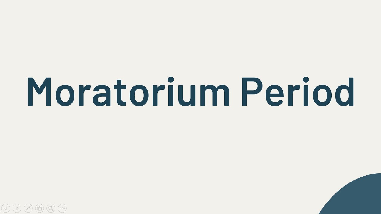 Economics and Banking Terminologies Series Part 8| Moratorium Period ...