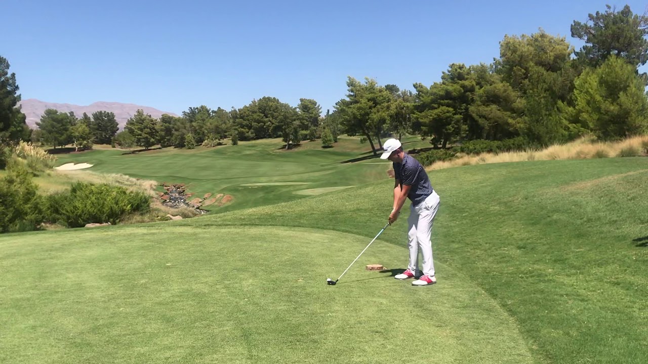 Ty Sullivan unlv golf Opening tee shot par4 h1 Shadow Creek fall ...