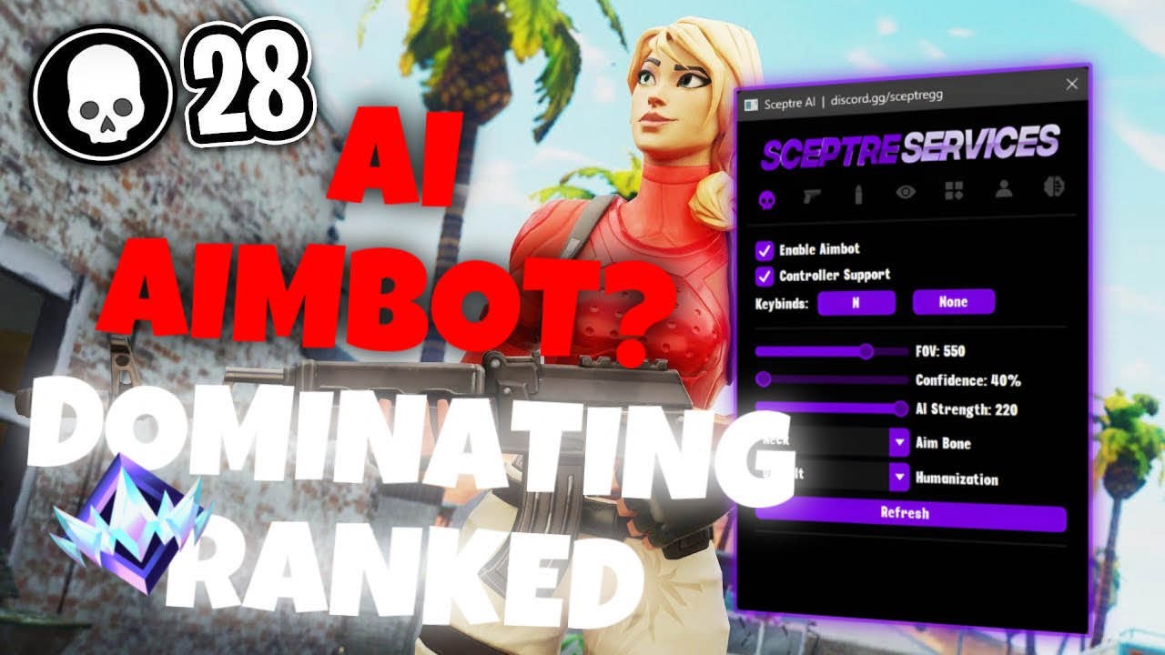 DOMINATING UNREAL Ranked with AI AIMBOT? | Sceptre GG - YouTube