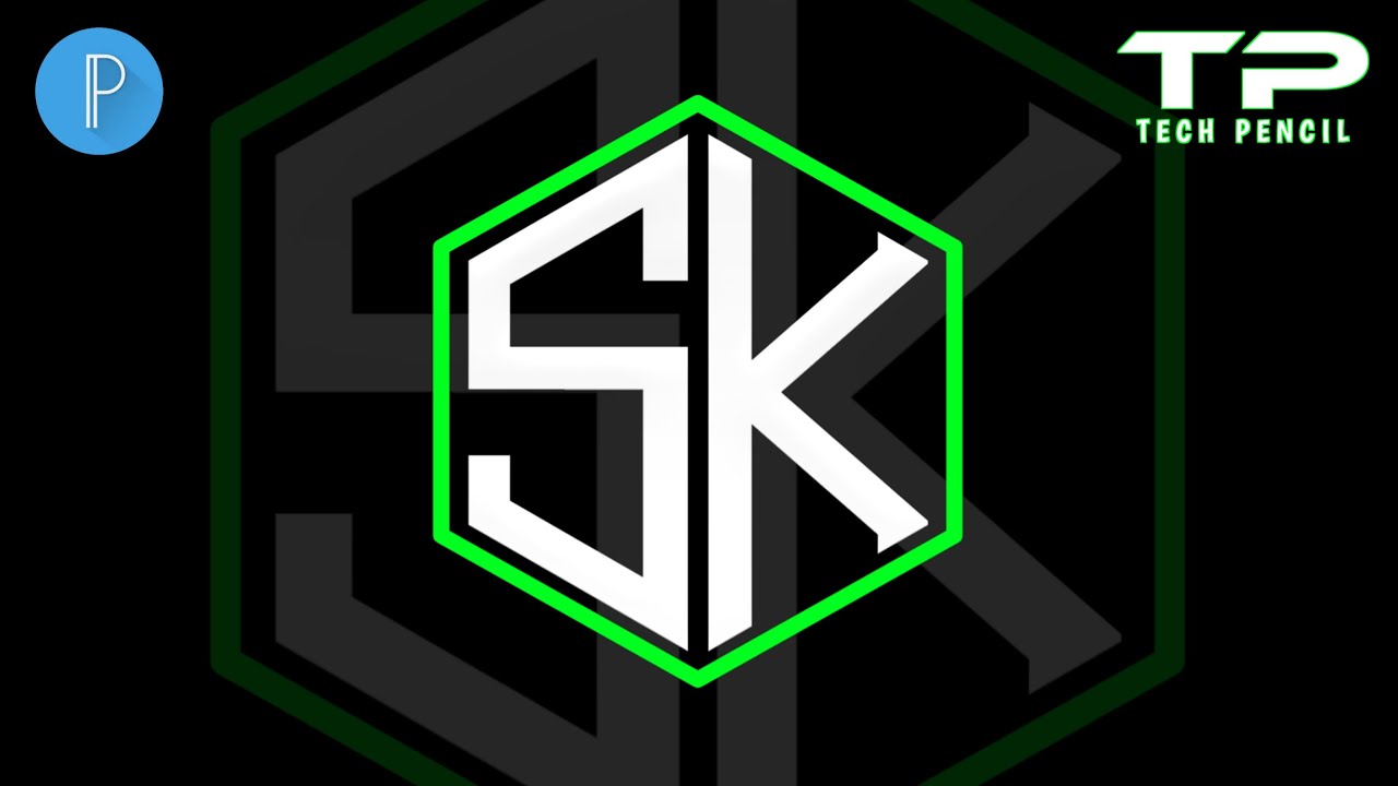 SK brand Logo in mobile phone - Pixellab Tutorials - Tech Pencil - YouTube