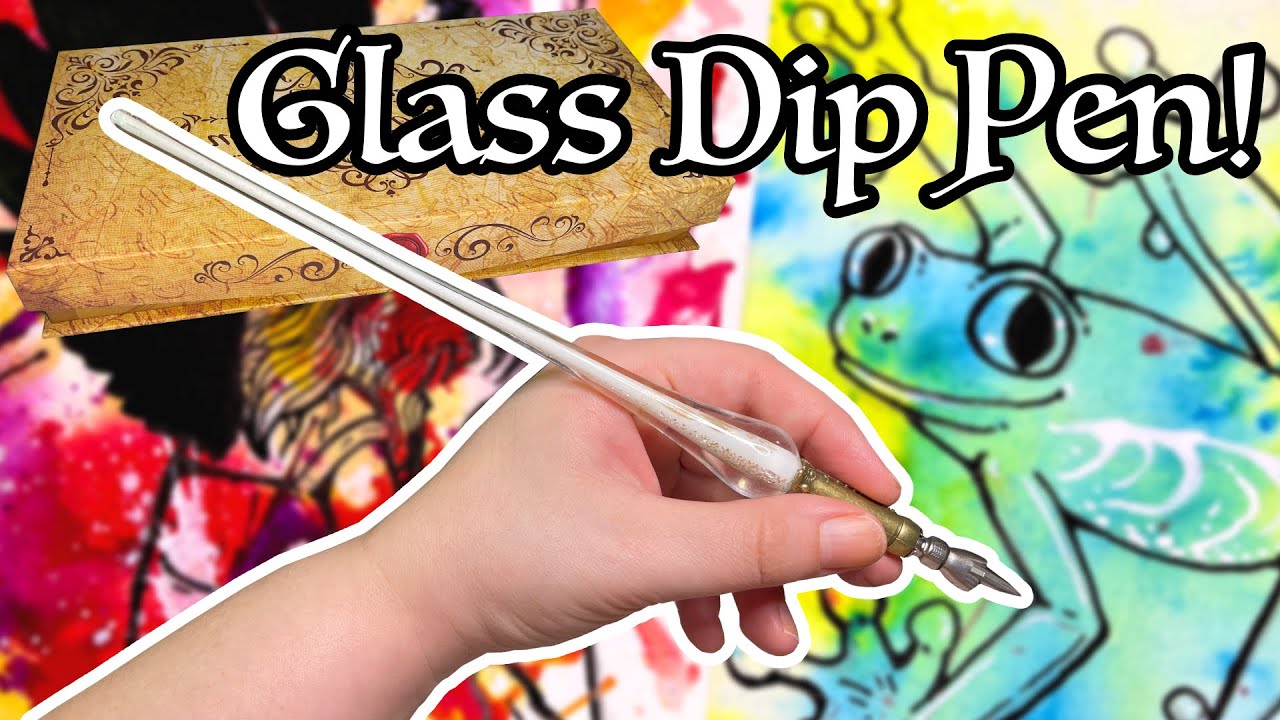 Drawing With a GLASS DIP PEN!? - This Was So Fun! - YouTube