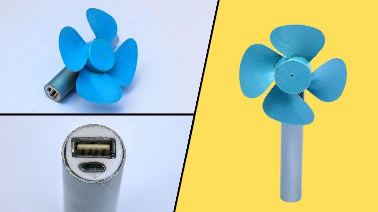 How To Make Rechargeable Hand Fan From DC Motor at Home - YouTube