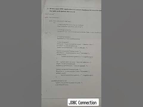 JDBC connection in insert and update data #virel #shortvideo #javatutorialforbeginners #jdbc ...