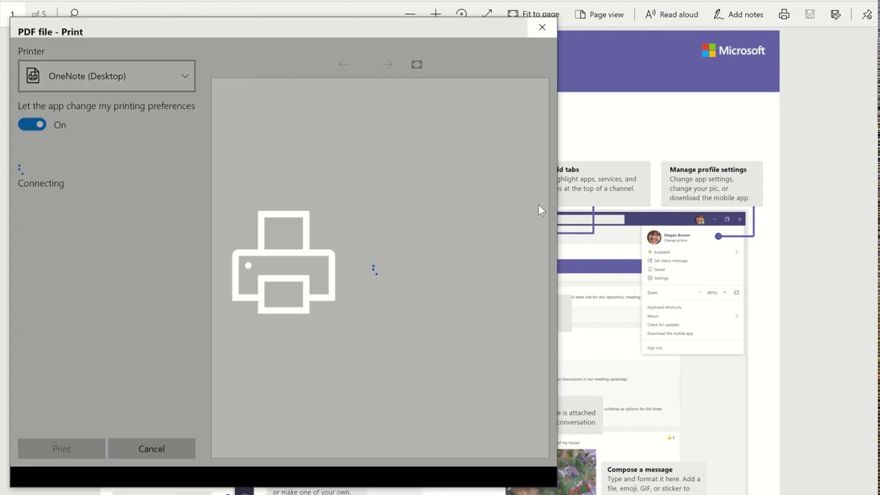 Student Printing to OneNote - YouTube