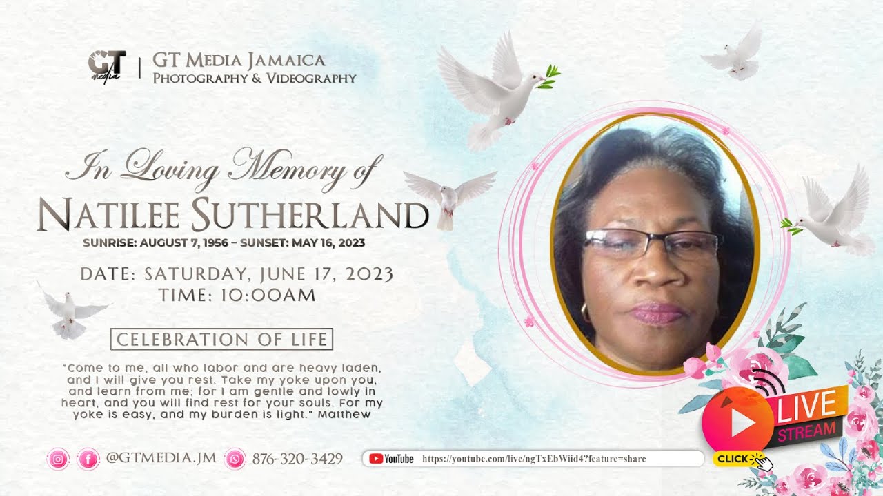 Natilee Sutherland – Memorial Service - YouTube