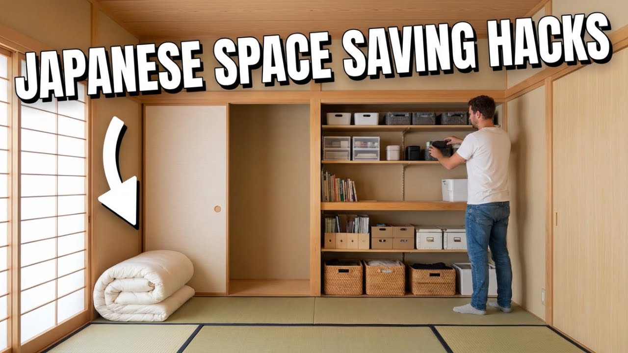 Japanese SPACE Saving Ideas For Small Homes - YouTube