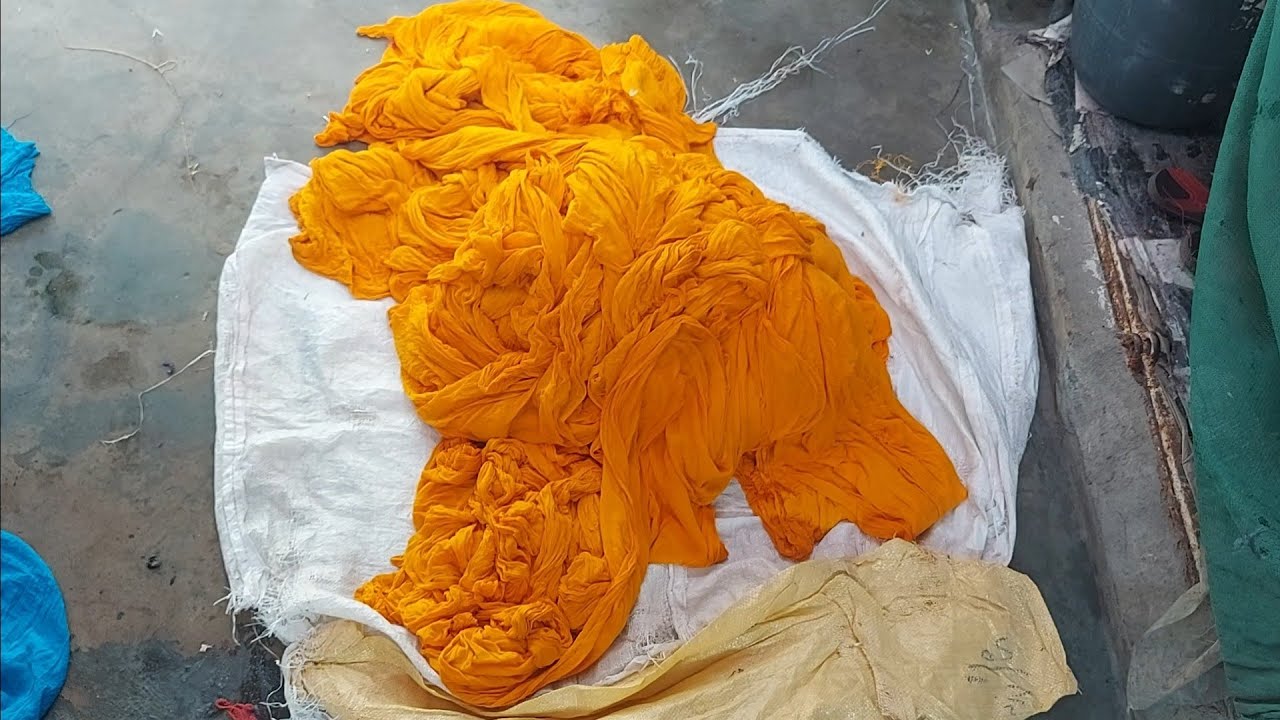 fabric dyeing | Fabric dyeing yellow color Direct dyes - YouTube