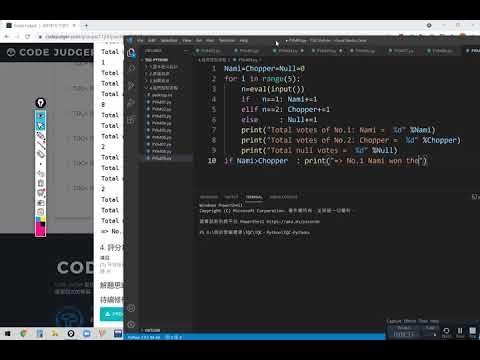 TQC－Python 3：409 得票數計算 - YouTube
