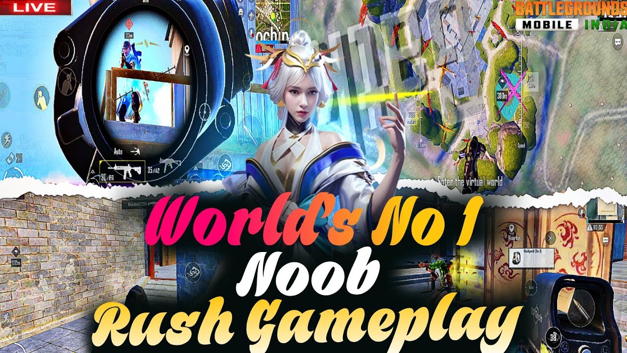 World's No1 Noob Rush Gameplay 😅 ||Hitsbot is Live || #bgmi. #bgmilive ...