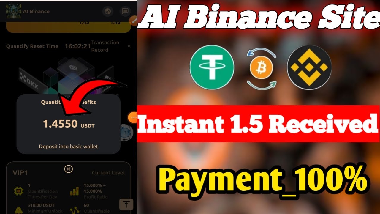 AI Binance Site Instant 1.5$ payment received new instant offer today ...