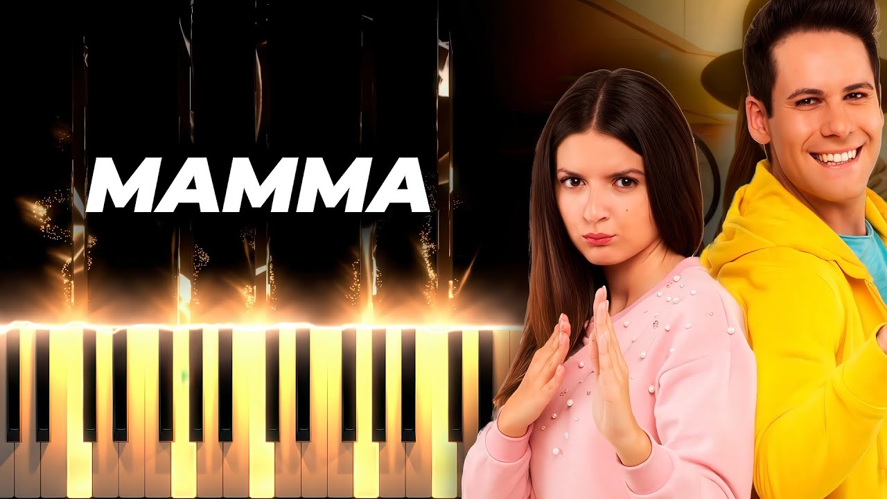 Me contro Te Music - Mamma - piano karaoke testo - YouTube