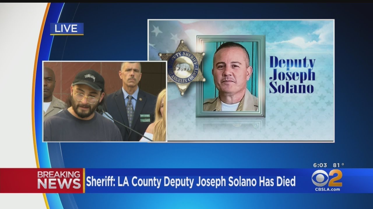 LA County Sheriff Announces Death Of Deputy Joseph Solano - YouTube