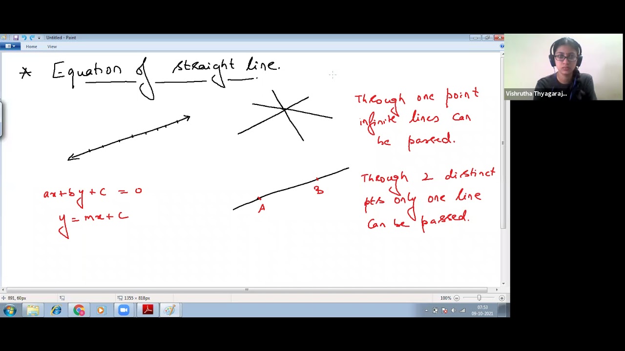 SL Lect 5 Equation of St Line (Part 1) and Angle between lines - YouTube