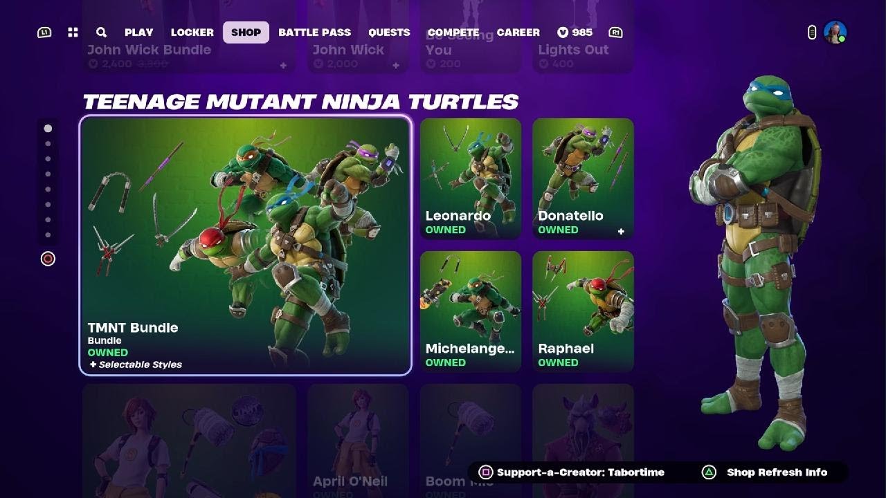 Fortnite Item Shop (May 20) THE TMNT Return - YouTube