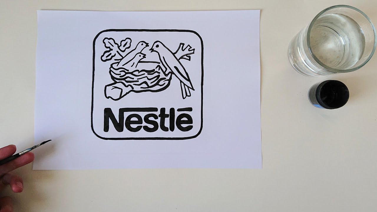 como desenhar logotipo da nestle - YouTube