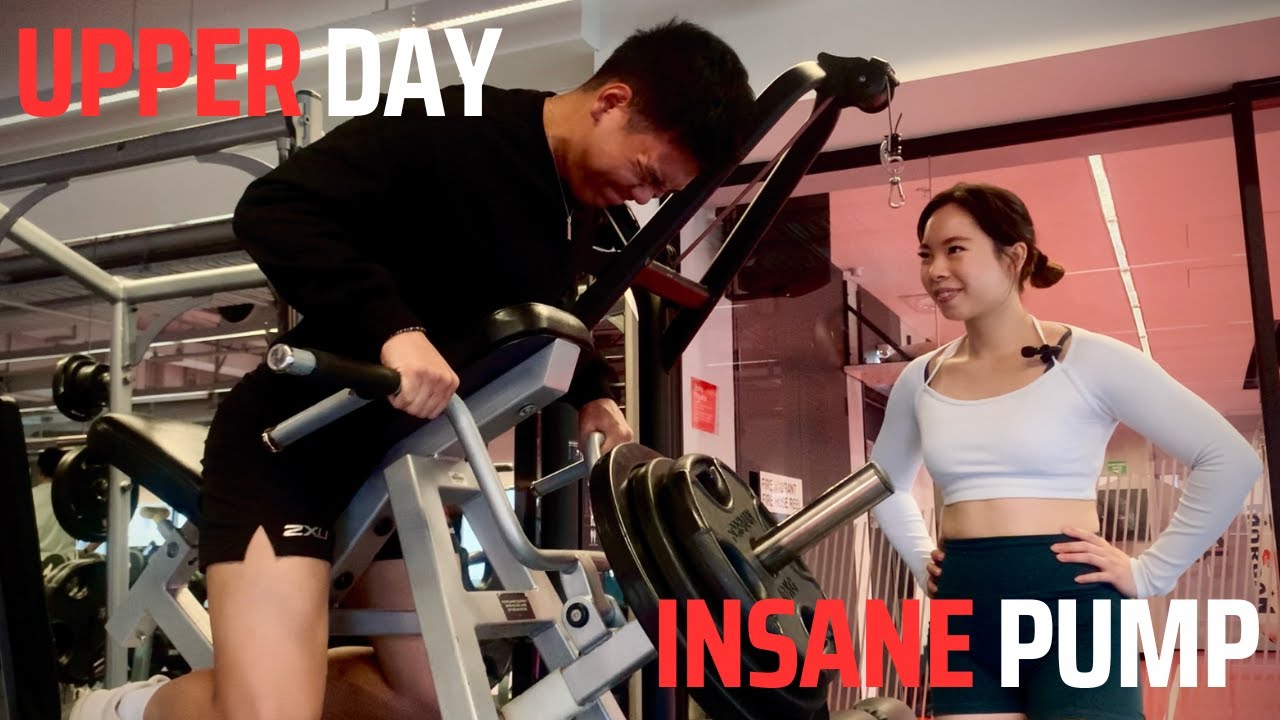 GYM GIRL TRIES EPIC UPPER DAY | CHEST BACK AND SHOULDERS - YouTube