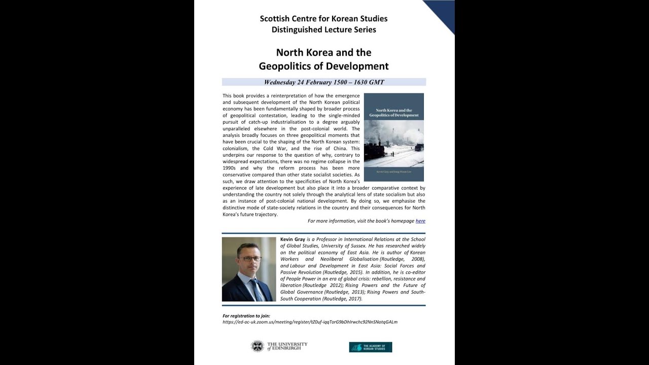 North Korea and the Geopolitics of Development by Professor Kevin Gray ...