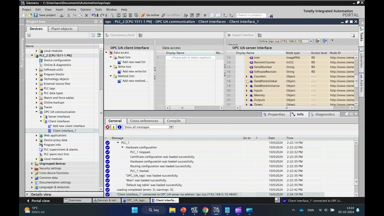 Siemens - Simple OPC UA Client - YouTube