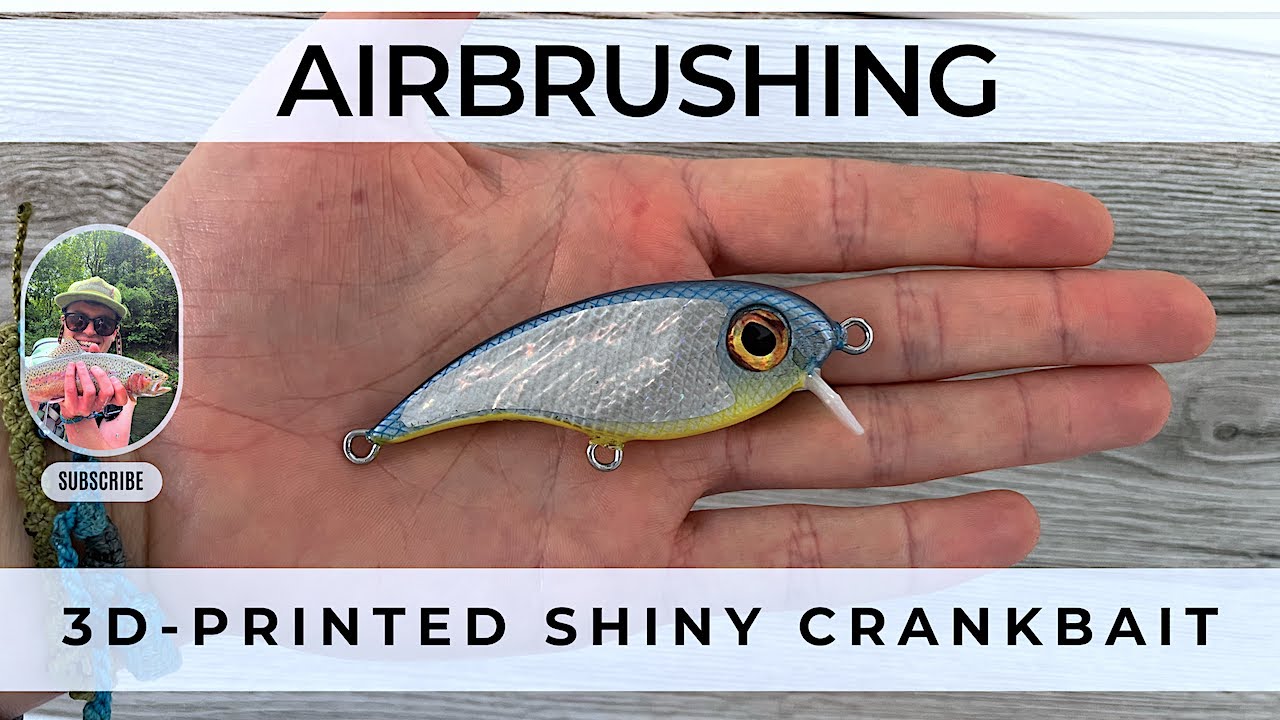 3D Printed Bait Build - Airbrushing a SHINY Crankbait - YouTube