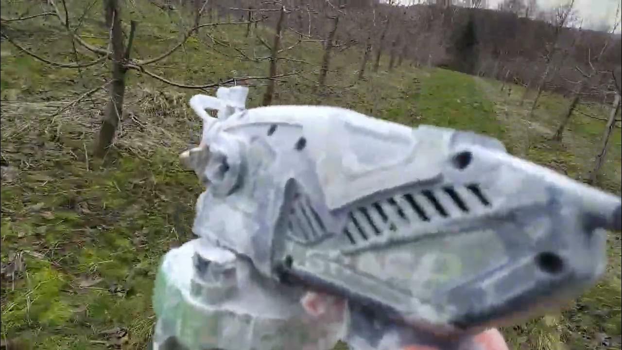 Malowanie drzewek w sadzie czereśniowym Pistoletem do malowania. - YouTube