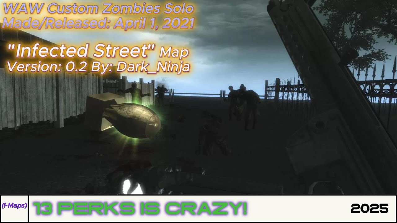 WAW Custom Zombies Solo "Infected Street" Map Completed - YouTube