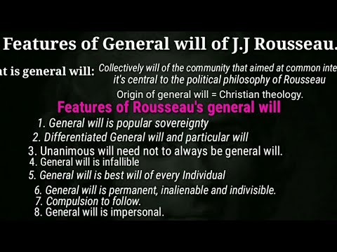 Features of General will of J.J Rousseau - YouTube
