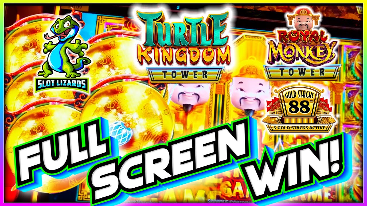 FULL SCREEN SUPER FUN BIG WIN! Royal Monkey and Turtle Kingdom Gold ...