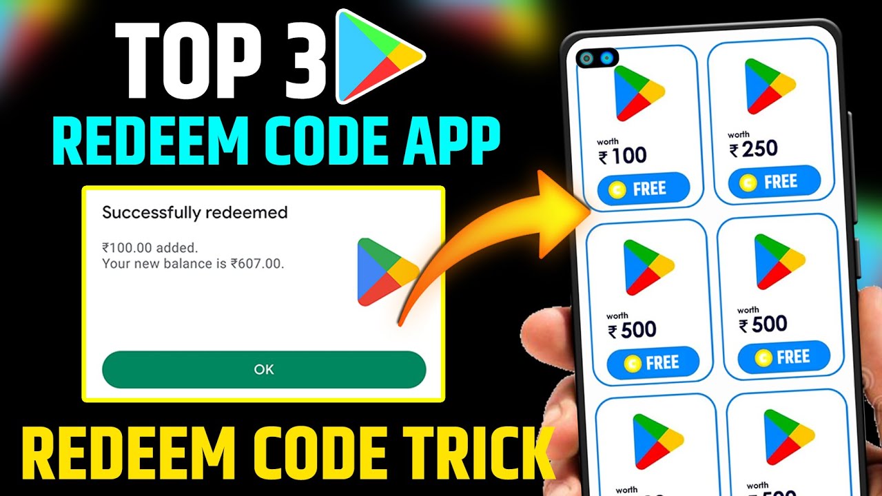 Top 3 app google play gift card for India | redeem code earning app ...