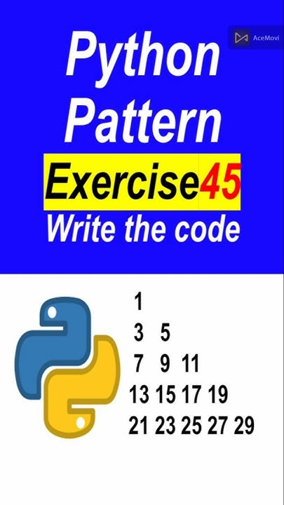 Python Pattern Exercise 45 With Solution #short #python #pattern #exercise #pythonpatterns # ...