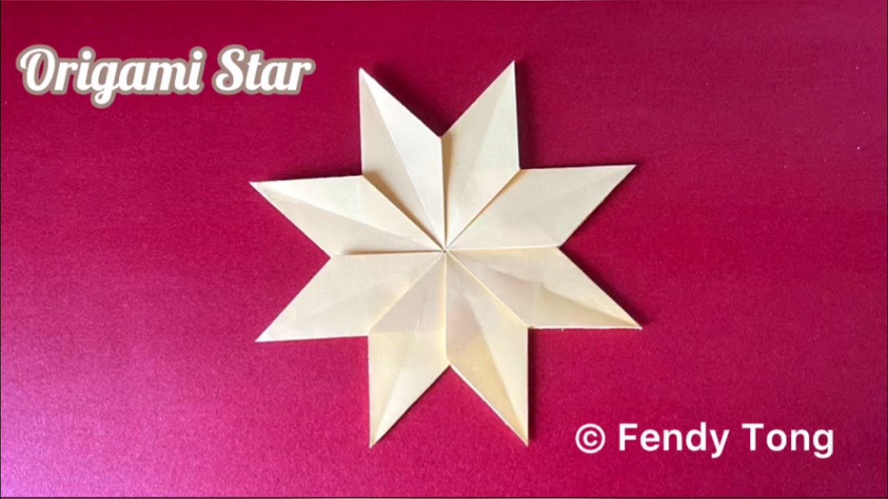 Origami 8-Pointed Star 折纸八角星 - YouTube