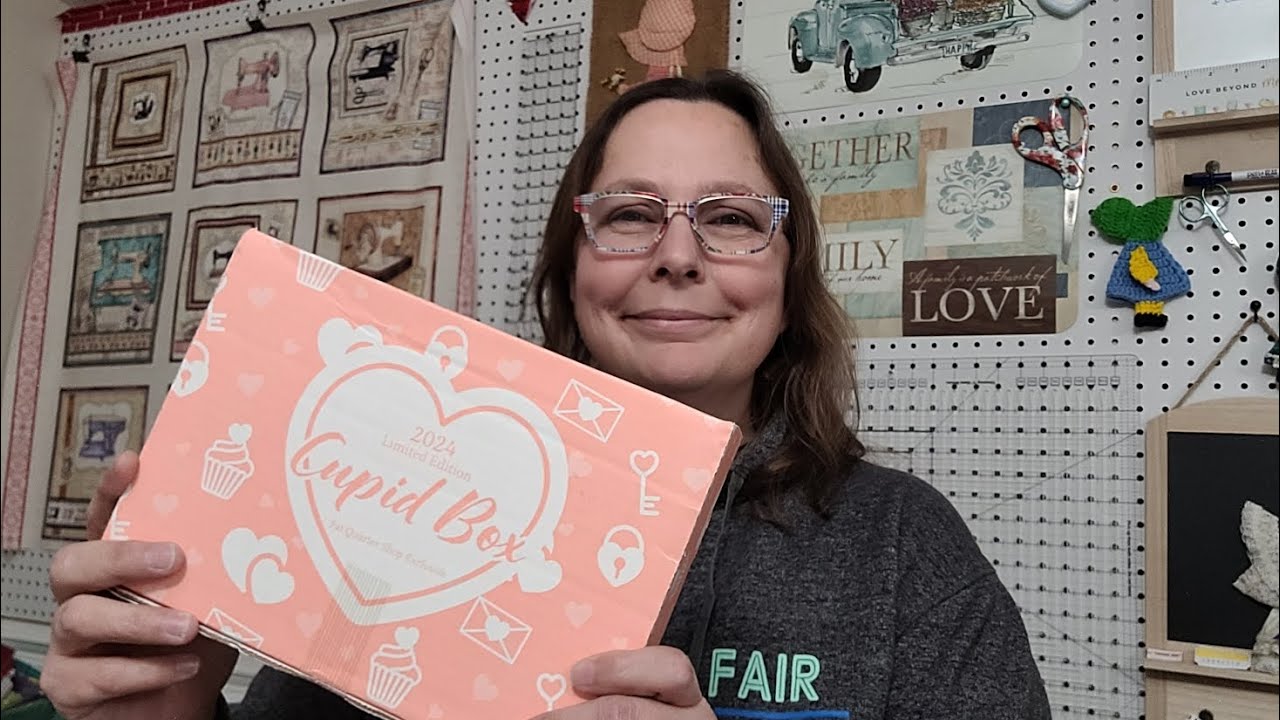 Cupid Box 2024 from FatQuartershop #quilting #flosstube - YouTube
