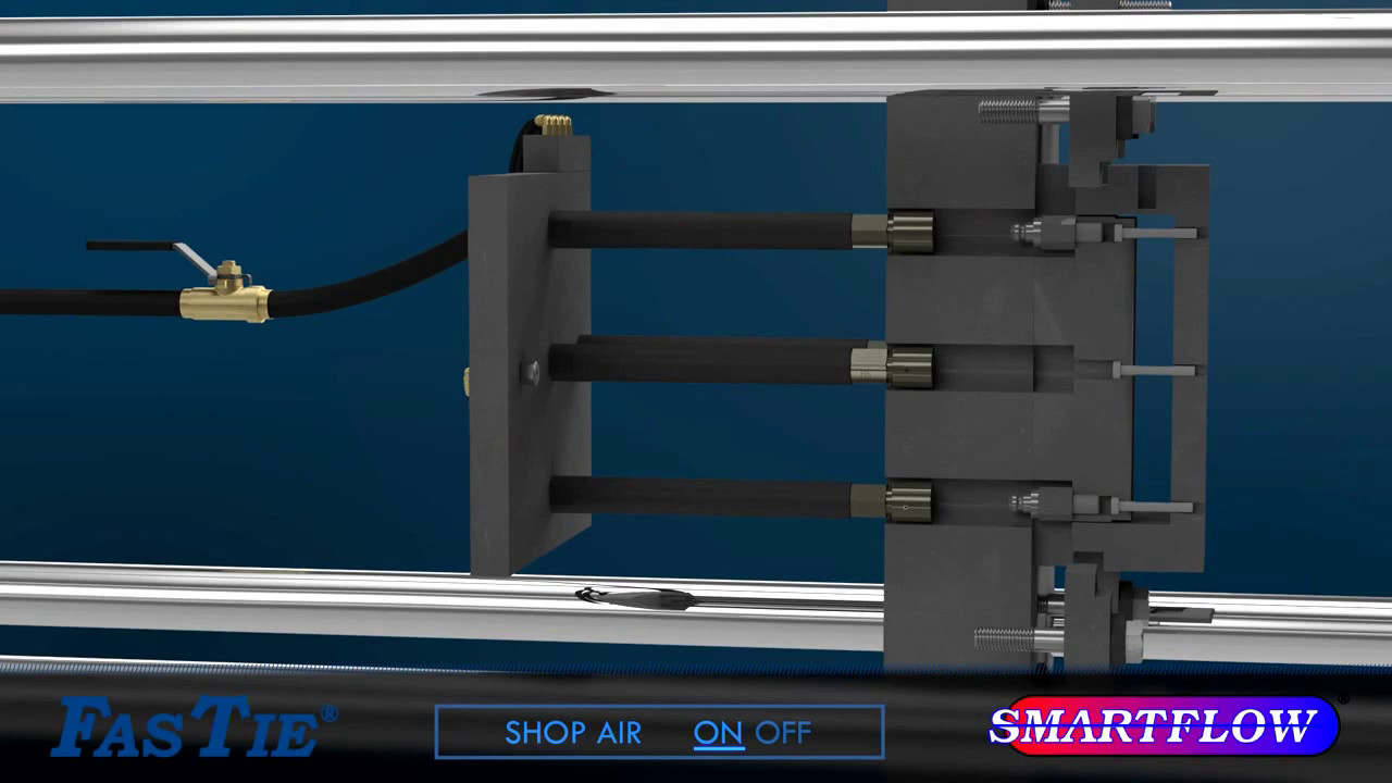 Captive Molder Application, Couplers at the End of Ejector Bars - SMARTFLOW FasTie - YouTube