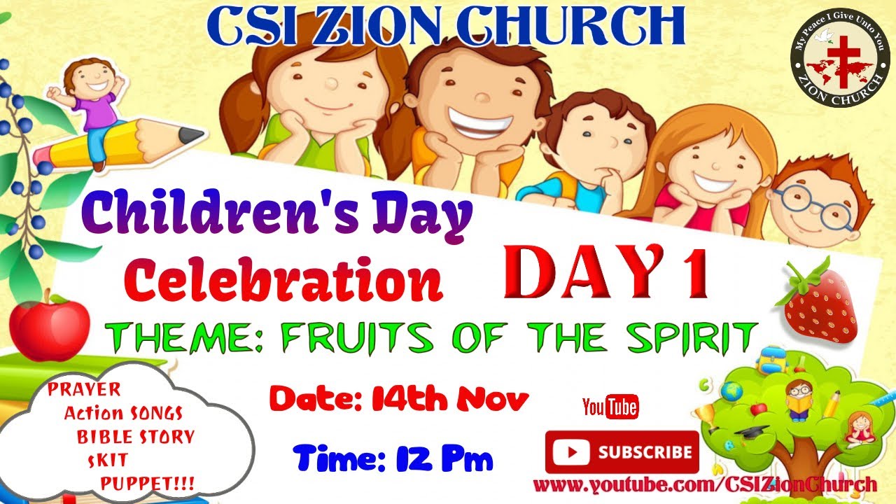 CSI Zion Church | Sunday School | Children's Day Program - 14 Nov 2020 ...
