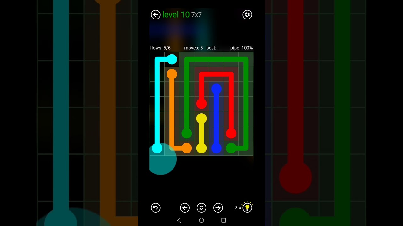 Flow Free [Level 10] (7×7 Medium) [Intro: Classic Pack] | Walkthrough ...