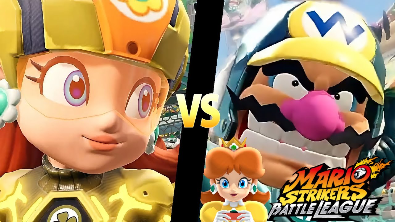Mario Strikers Battle League Team Daisy vs Team Wario in Planetoid ...
