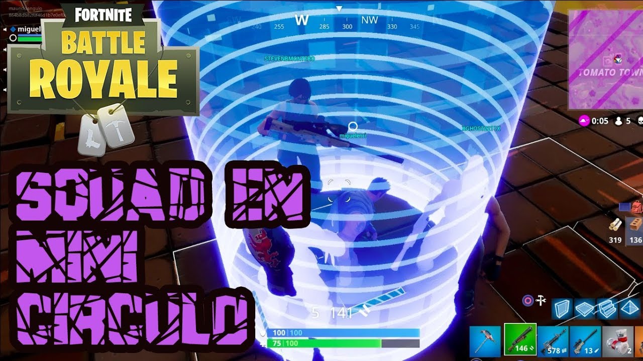 SQUAD en el CIRCULO MAS PEQUEÑO de FORTNITE!!-MEGA CONSTRUCCION AEREA ...