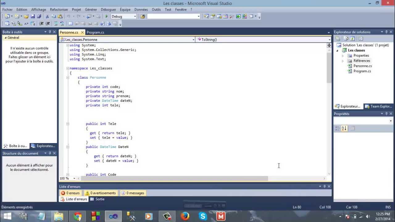 Les Classes En Csharp Heritage Partie 1 Samir7 Youtube