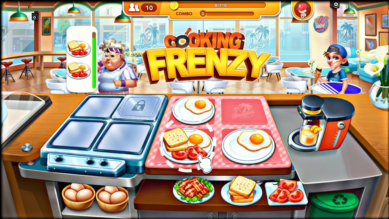 COOKING FRENZY || GAME PLAY VIDEO || FOOD ORDER AND RECIVED MONEY ENJOY ...