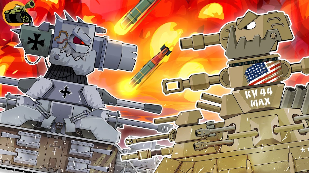 THE FINAL STEEL MONSTER BATTLE - AMERICAN KV 44 Max vs Karl 44M #cartoons_about_tanks # ...