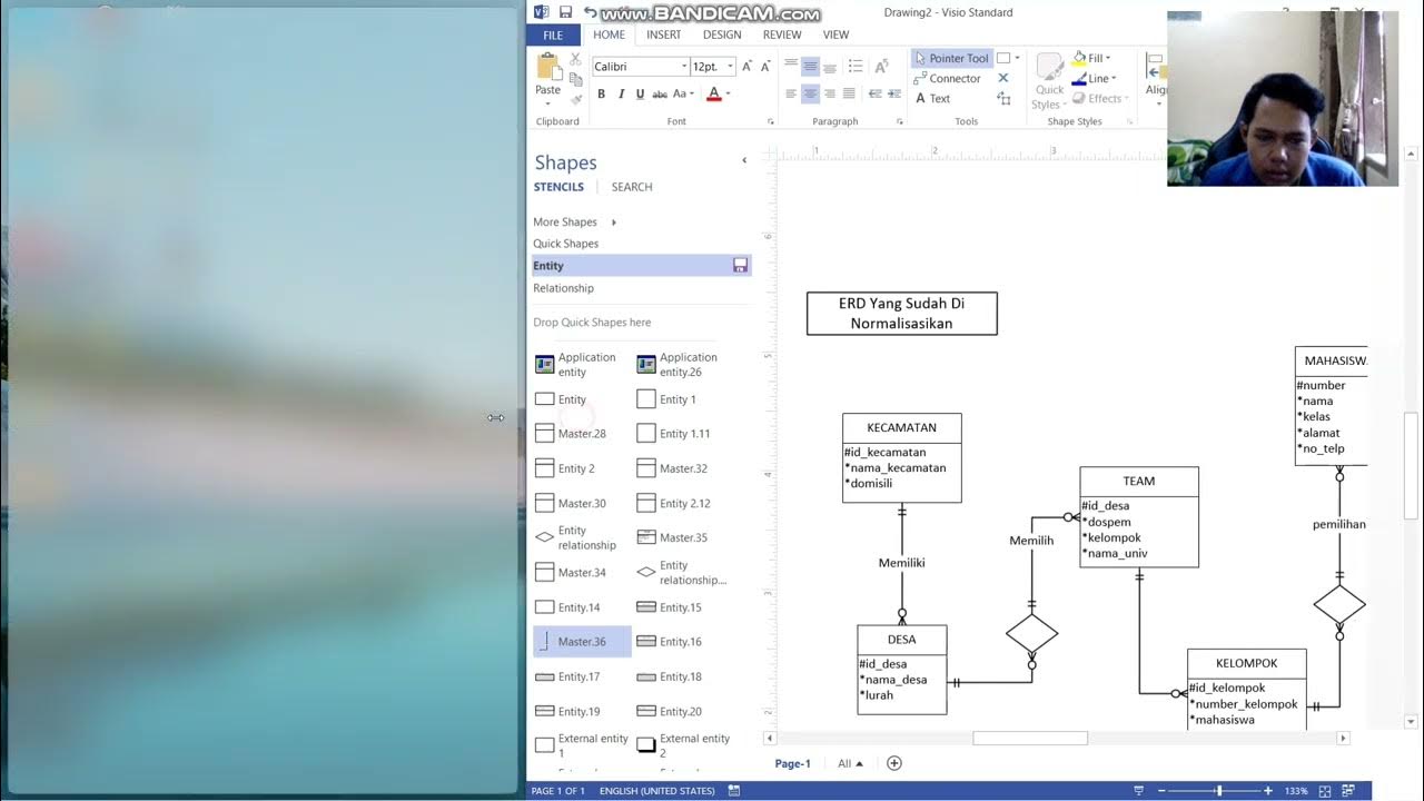 Pembuatan ERD,ERD normalisasi, dan MySQL/DataBase - YouTube