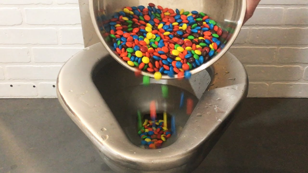 1000 M&Ms Vs Prison Toilet - Will it Flush? - YouTube