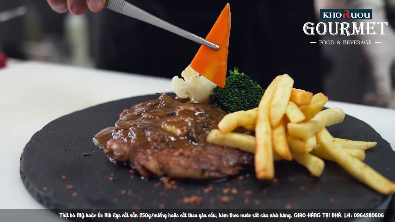 10 phút làm món Beef Steak tại nhà | Khoruou Gourmet - YouTube