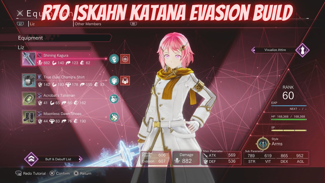 Sword Art Online Last Recollection R70 Iskahn Katana Evasion Build ...