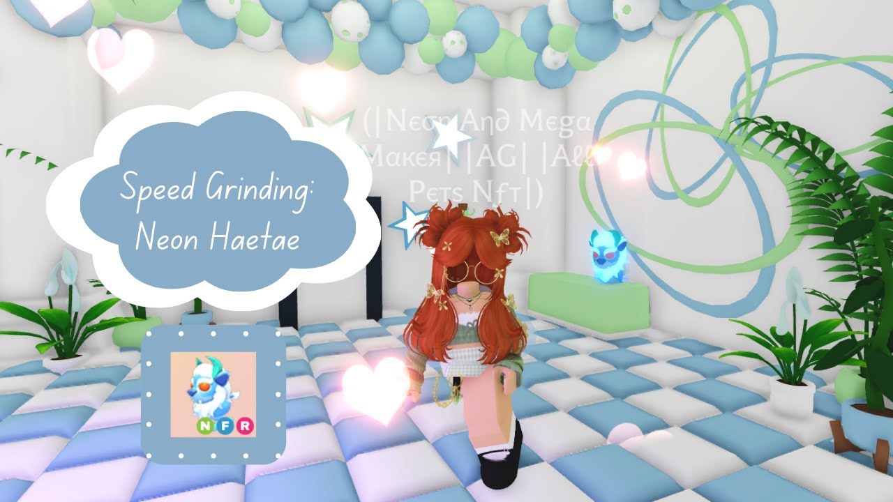 Speed grinding Neon Haetae- adopt me roblox - YouTube