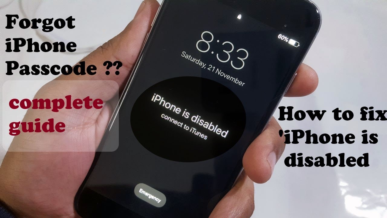 iPhone is disabled, How to Fix It completely guided - YouTube
