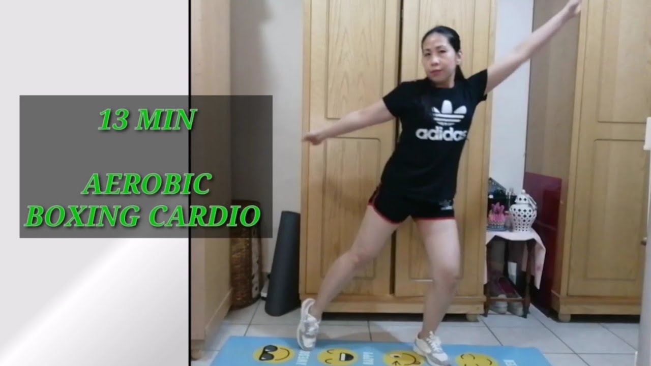 13MIN AEROBIC CARDIO BOXING W/DANCE//NO EQUIPMENT//#LeilaChin. - YouTube