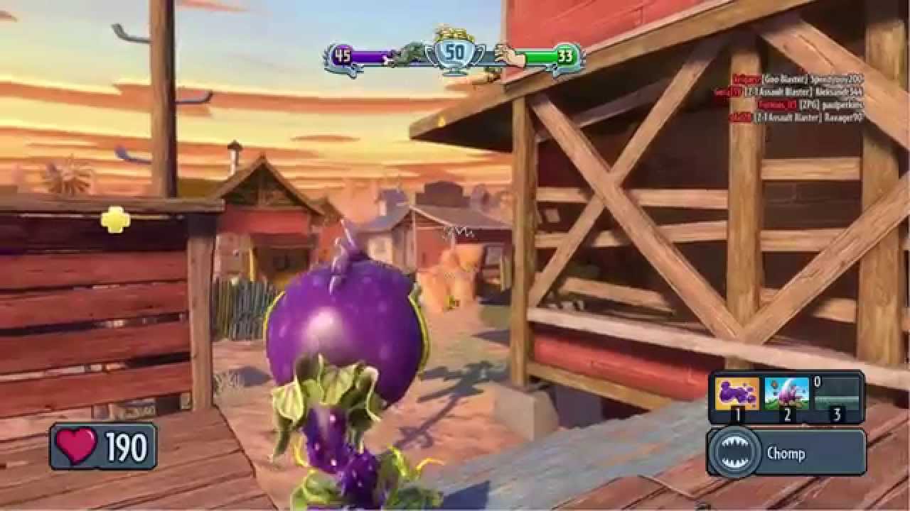 Plants Vs Zombies Garden Warfare (Part 1.) eating with the chomper ...