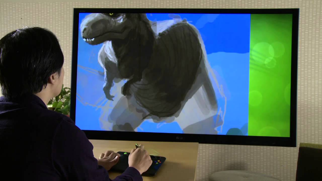 E.J. Su uses the uDraw GameTablet and uDraw Studio: Instant Artist game ...