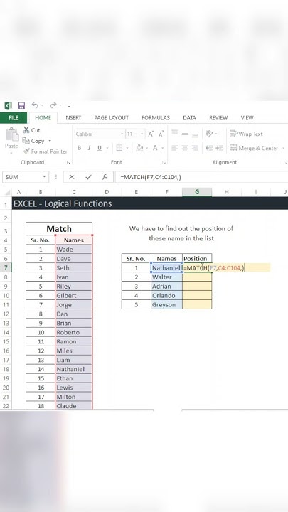 Match Function - YouTube