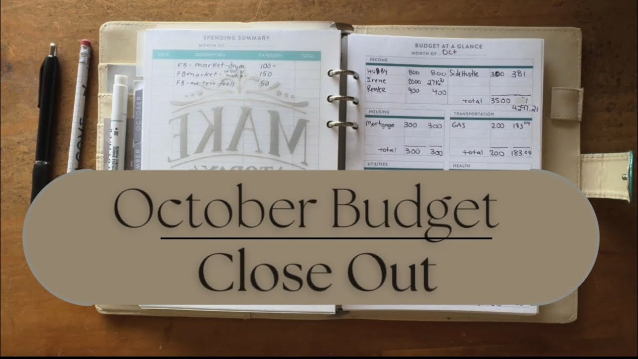 October Budget Close Out - YouTube